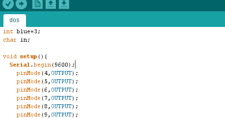 PROGRAMACIÓN EN ARDUINO CON BLUETOOTH HC-06: ENCENDER Y APAGAR 8 LED´S