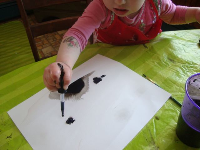 art and soul preschool: Experimenting with Ink