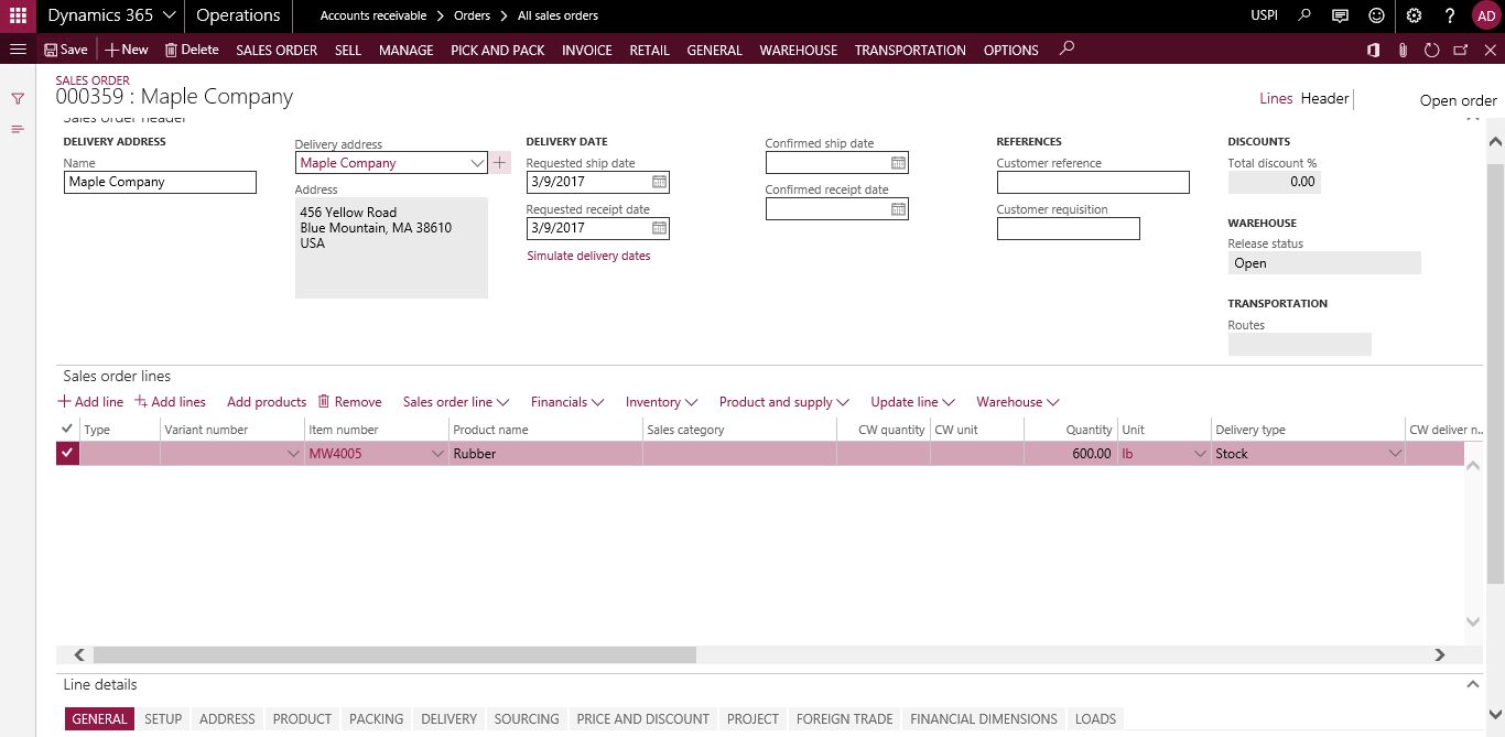 Dynamics 365: Delivery schedules Functionalities in Dynamics 365 for ...