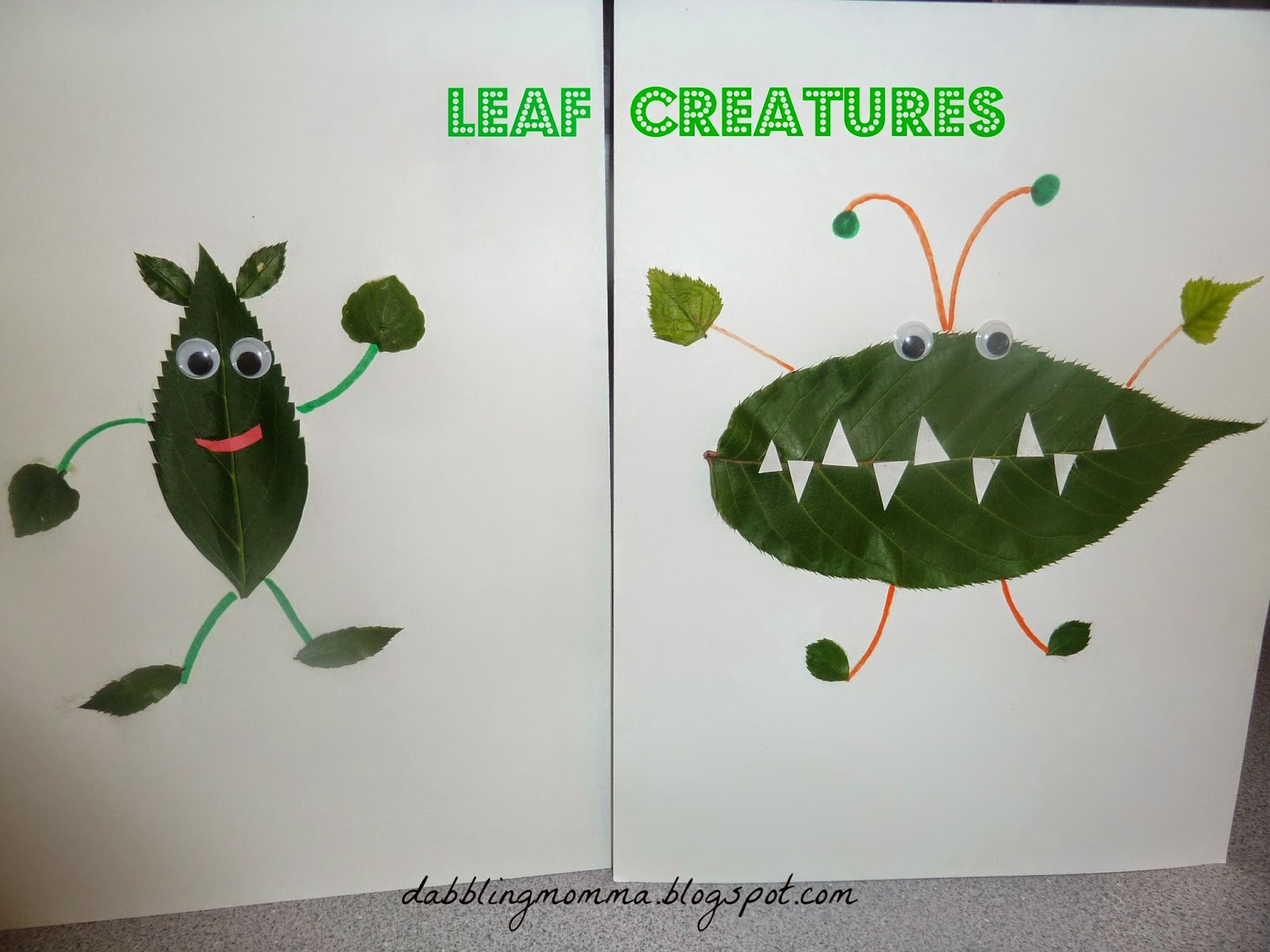 Dabblingmomma: Leaf Creatures