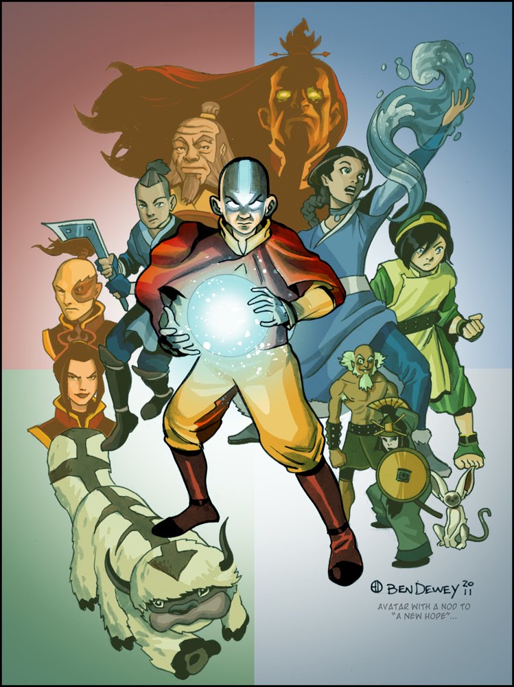 Dewey Draws!: Aang And Friends (And Foes)
