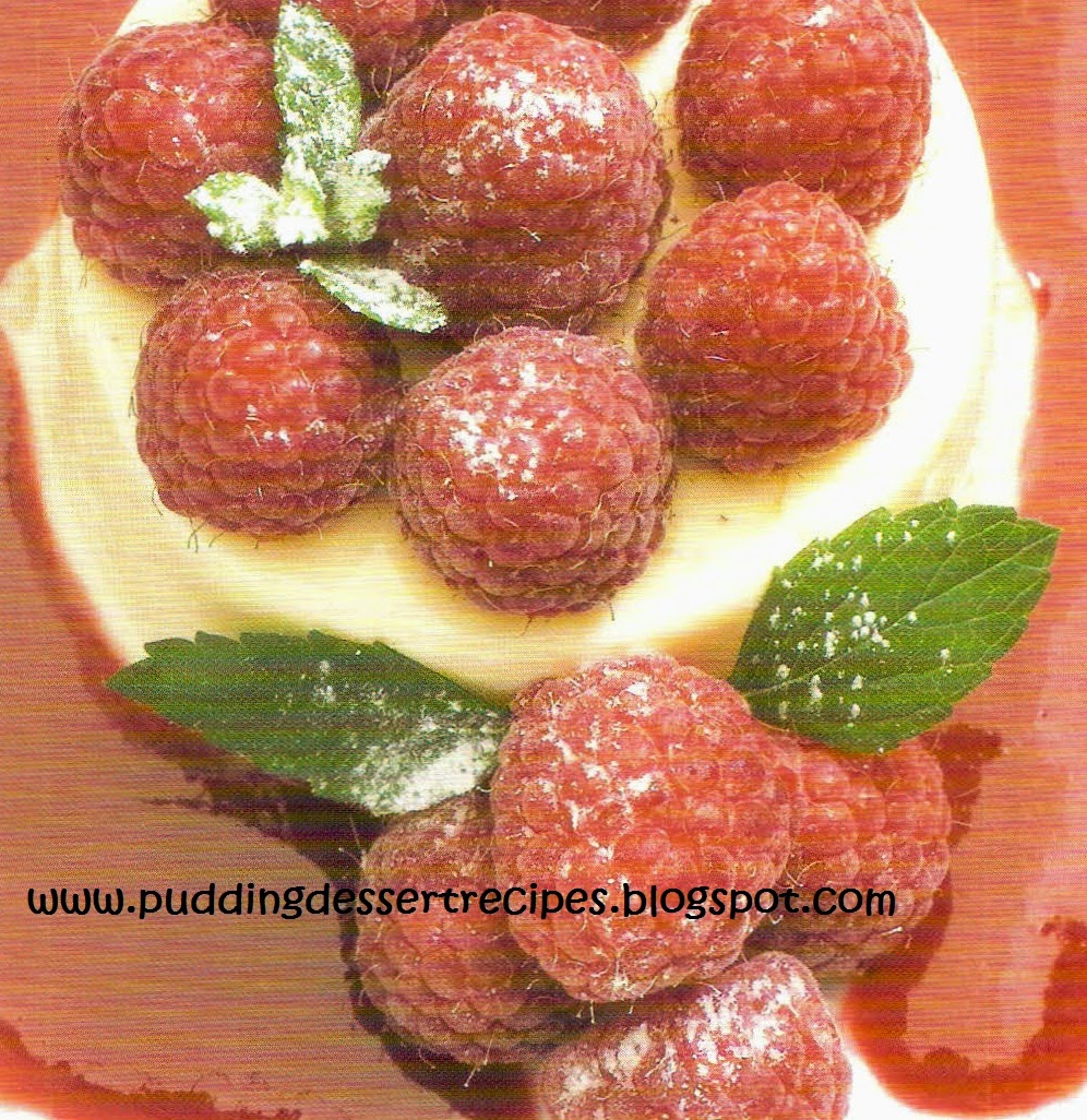 Chilled Vanilla Mousse with Raspberry Coulis Recipe | Pudding Dessert ...