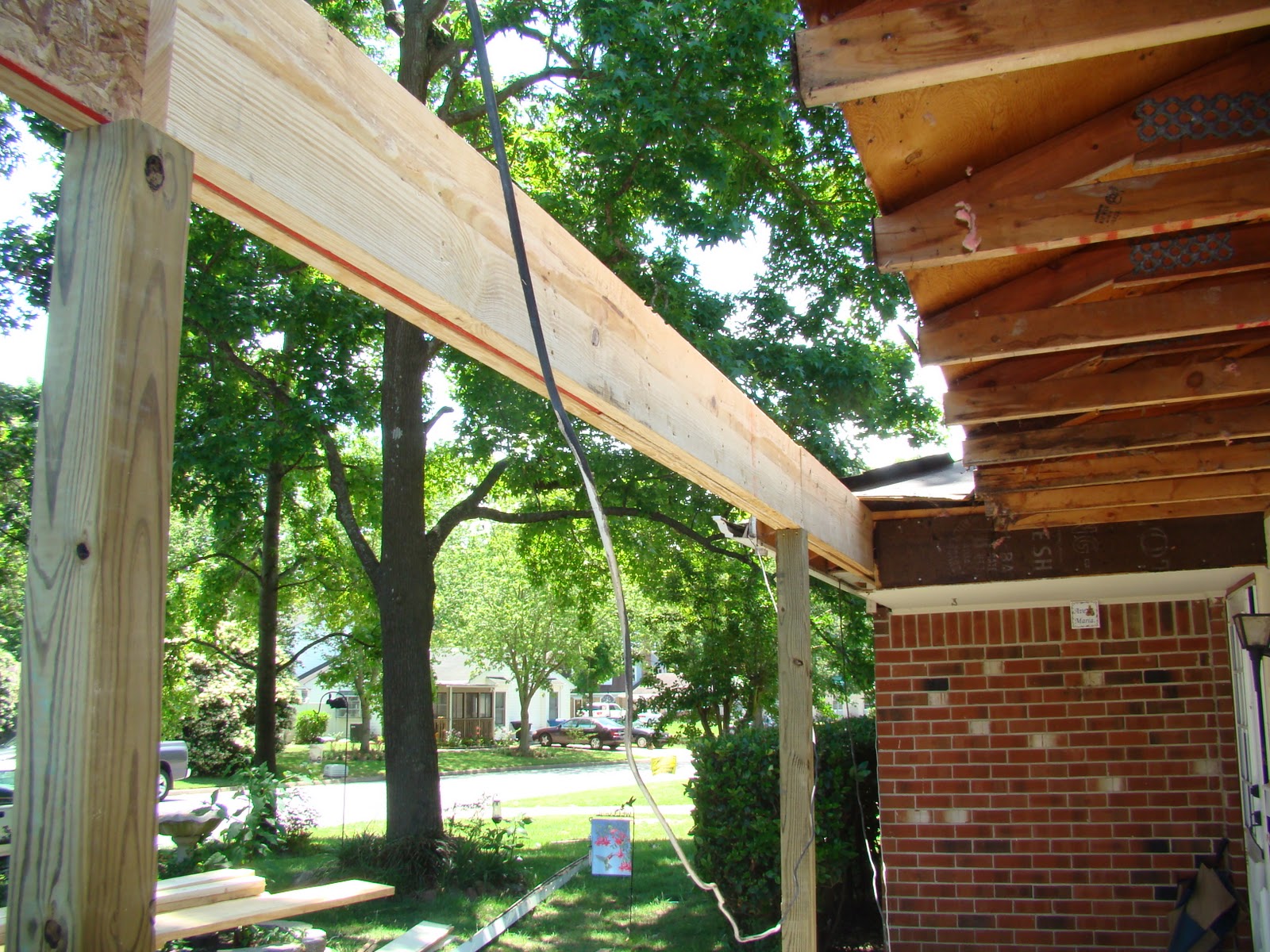 Construction Reports: Framing the porch roof