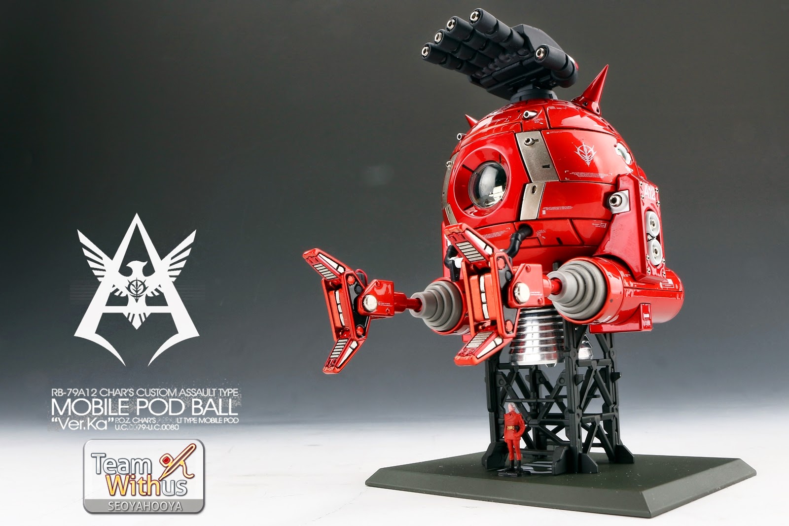 GUNDAM GUY: MG 1/100 RB-79A12 Char's Ball Assault Type - Custom Build