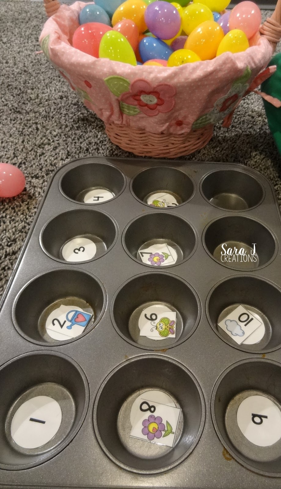 Easter Egg Color and Number Sort | Sara J Creations