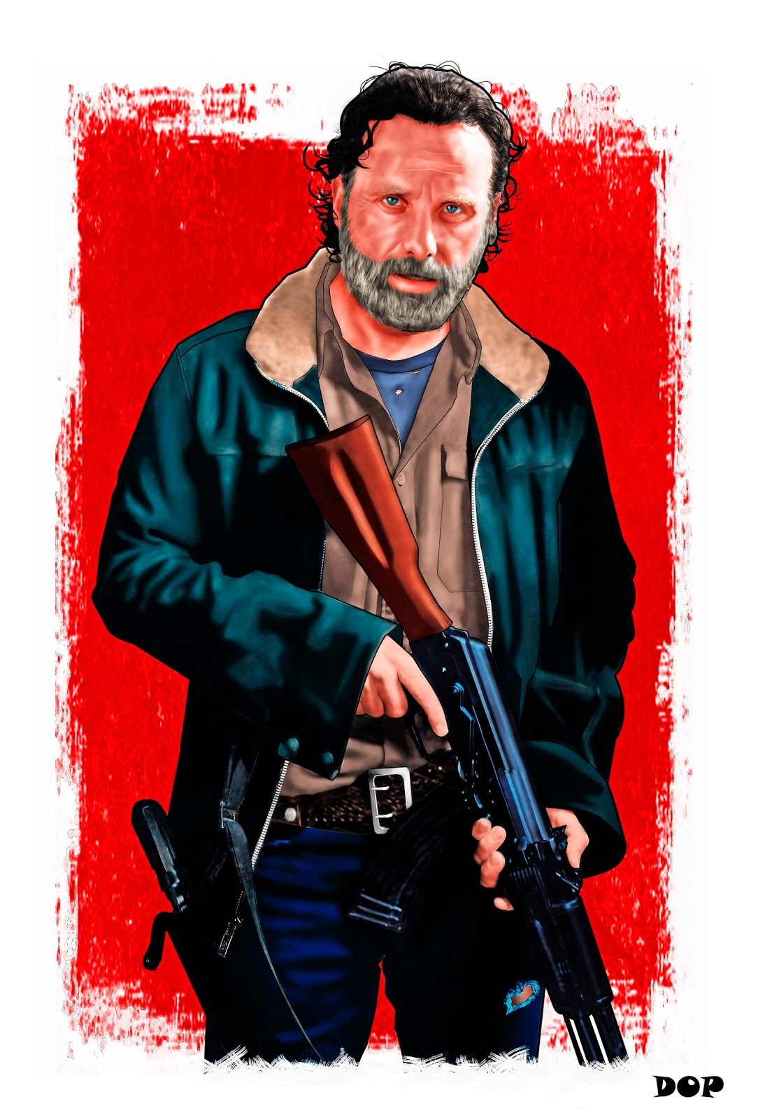 Daniel Perez Dibujante: rick ; the walking dead
