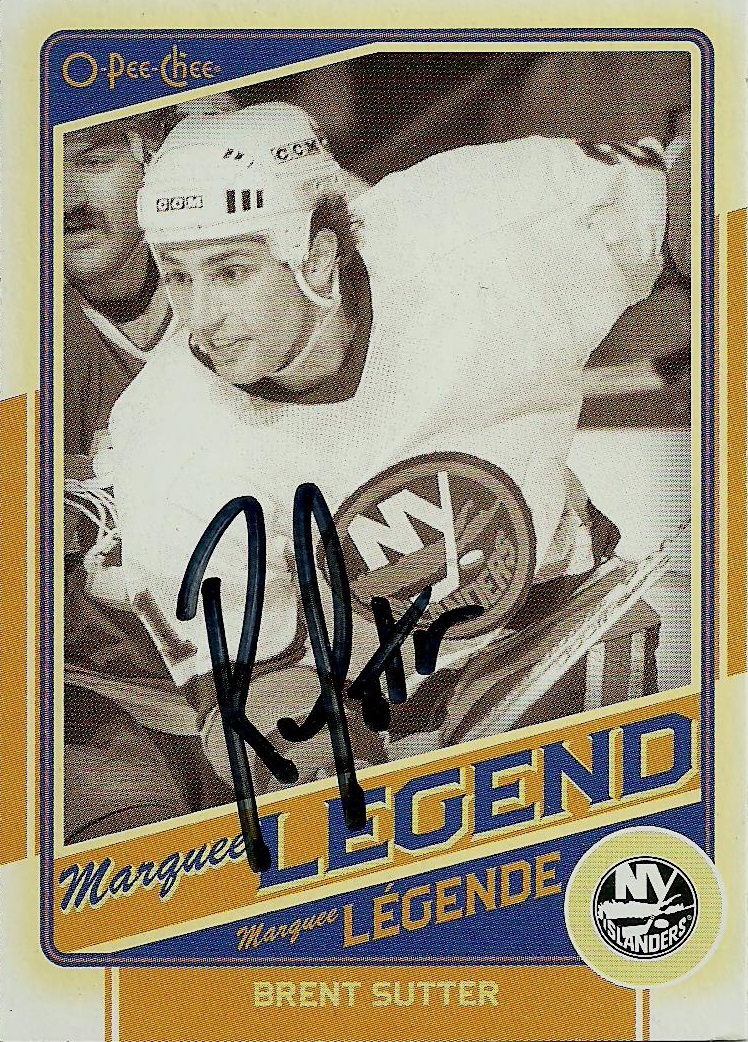 Hell's Valuable Collectibles: Brent Sutter: Two Autographed Cards