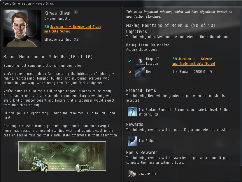 EVE 星艦檔案: 【新手任務】工業攻略指南