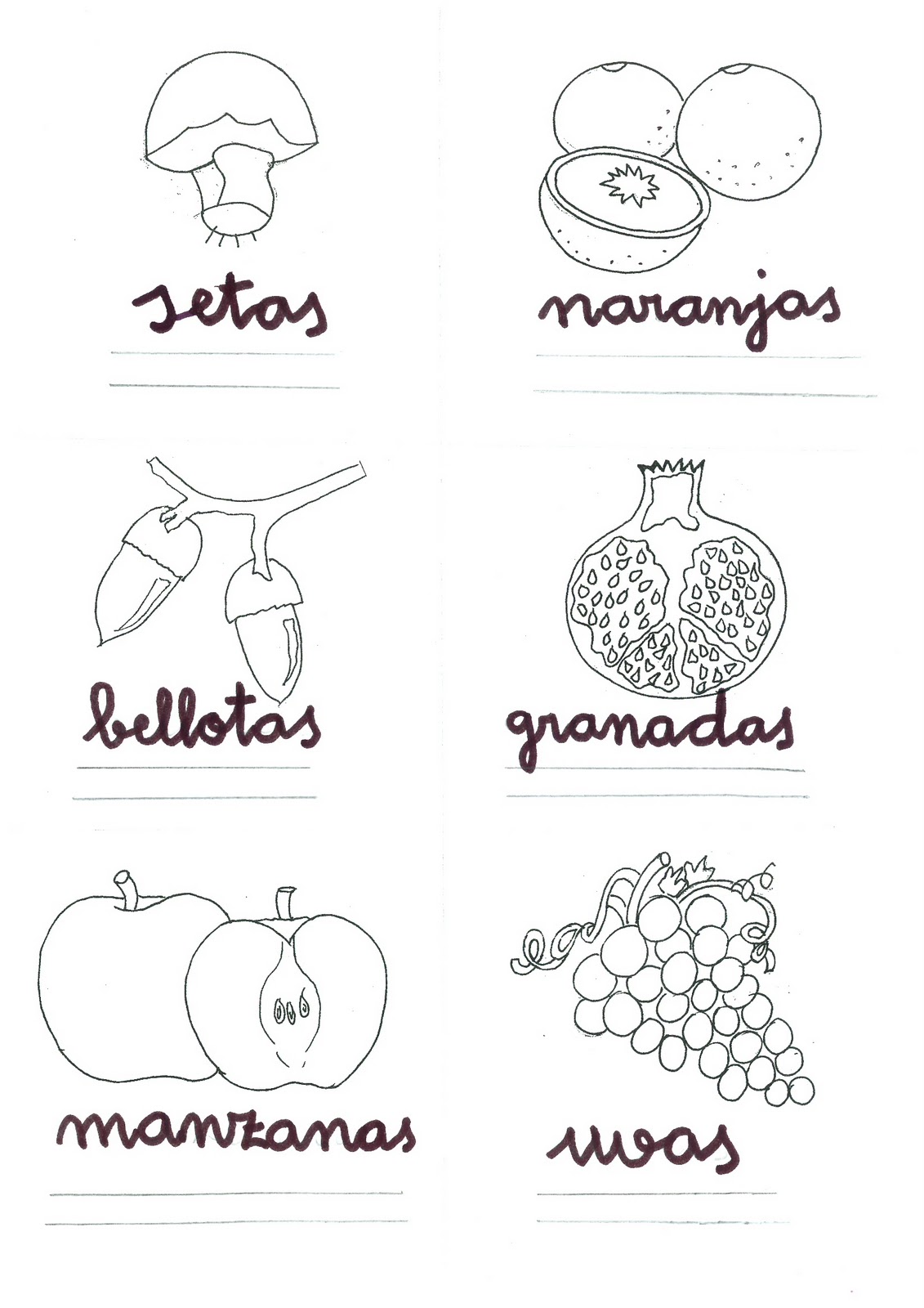 LA ESCUELA SANTUARIO: Cuadernillo "Frutos de otoño"