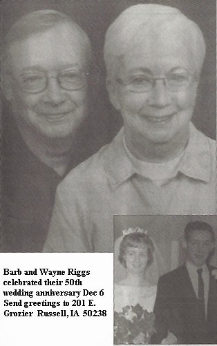 Russell People: Barb and Wayne Riggs 50th Anniverary