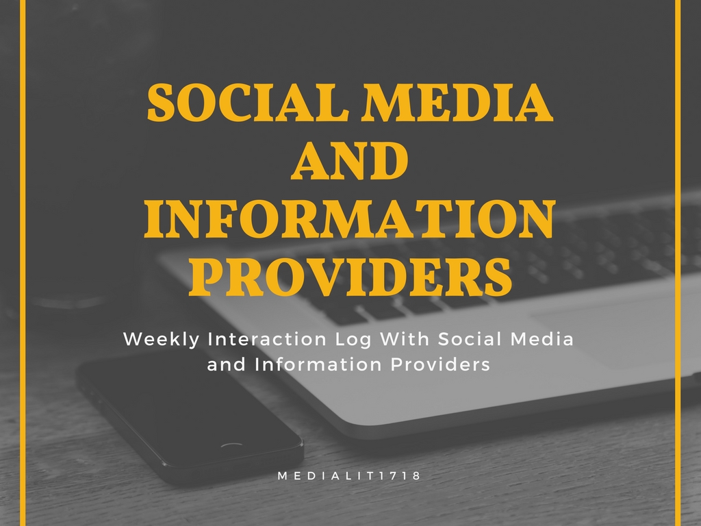Weekly Interaction Log With Social Media and Information Providers