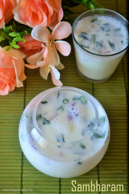 Sambaram Recipe | Kerala Spiced Buttermilk | Moru Vellam | Pacha Moru ...