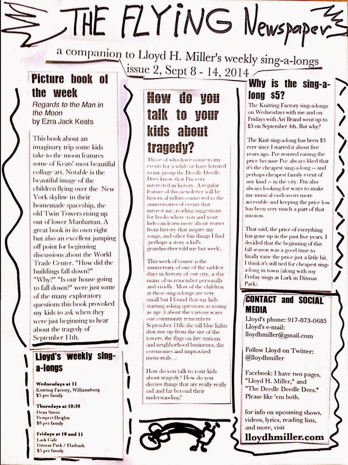 Lloyd H. Miller: The Blog: The Flying Newspaper issue 2