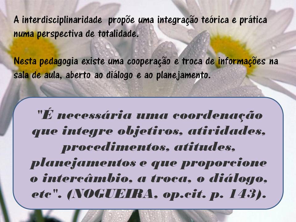 Temas Transversais: Interdisciplinaridade e Transversalidade