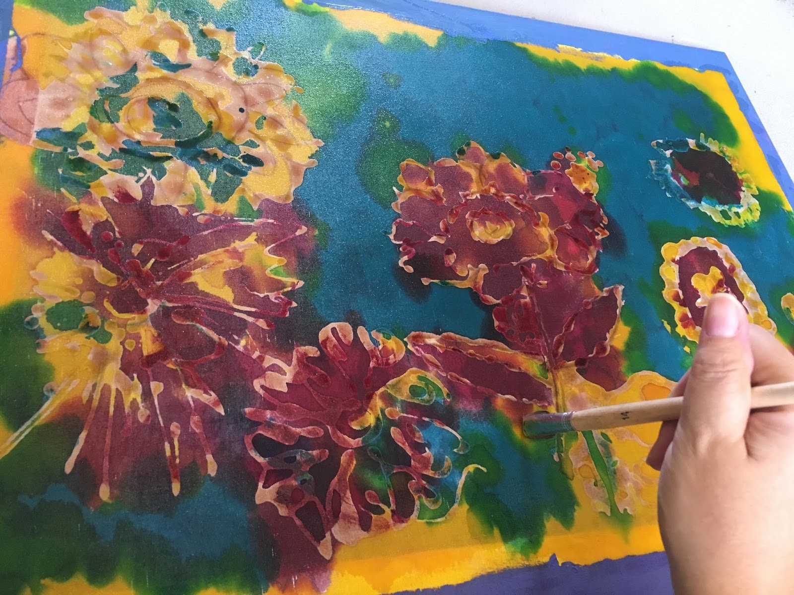 Collages and more: Batik made easy: Liquid Wax (aka Cold Wax)