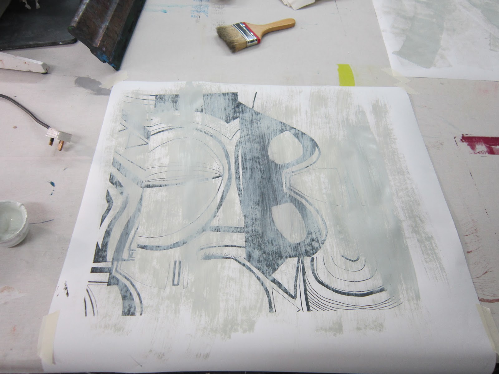 Tangerine Triangles: Screen-printing: Colour experiments