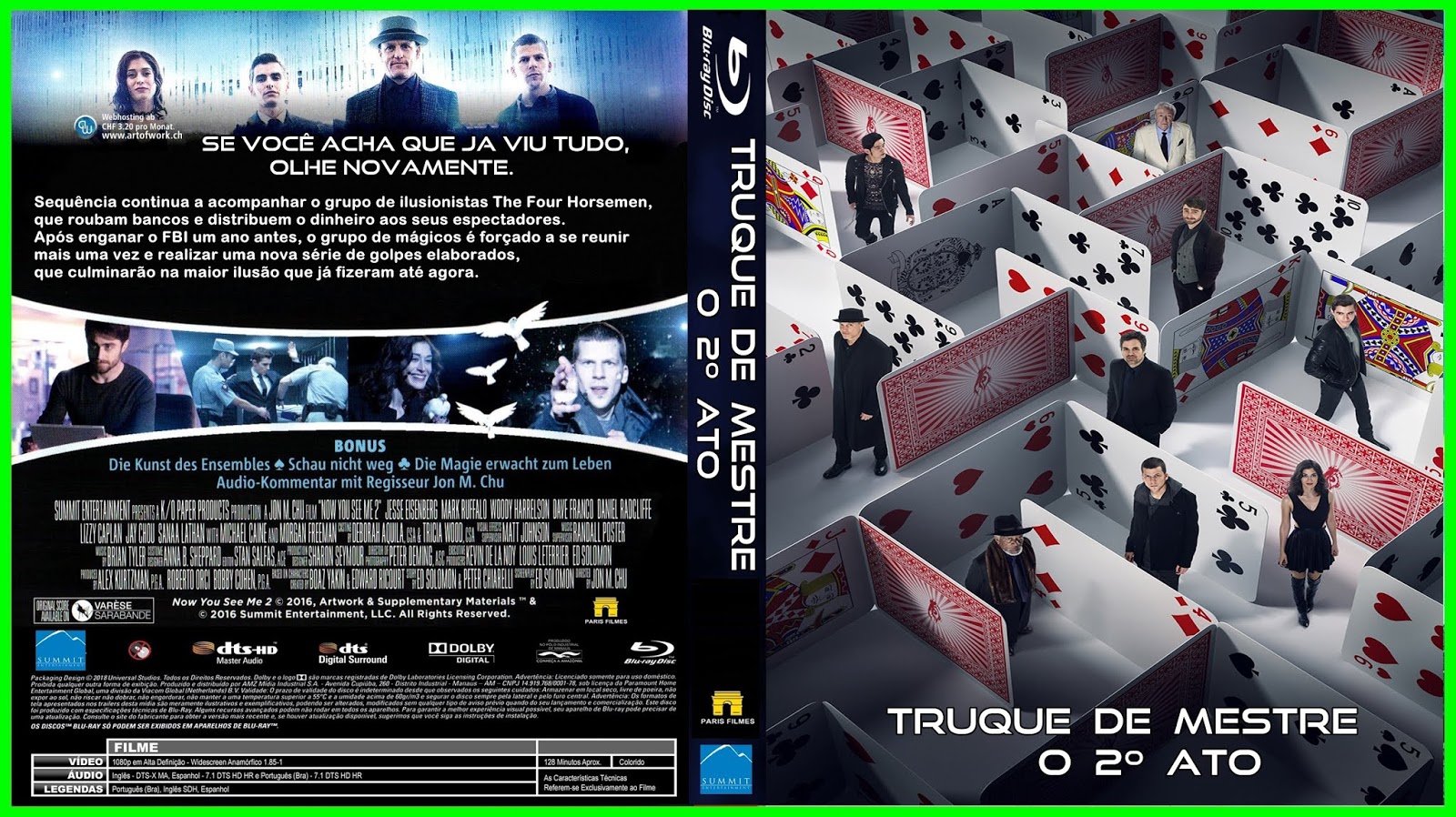 CAPAS DVD-R GRATIS: Truque de Mestre 2 - O Segundo Ato (2016) - Blu Ray
