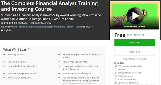 [100% Off] The Complete Financial Analyst Training and Investing Course ...