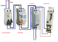 Electrical diagrams: monophasic contactor & clock timer