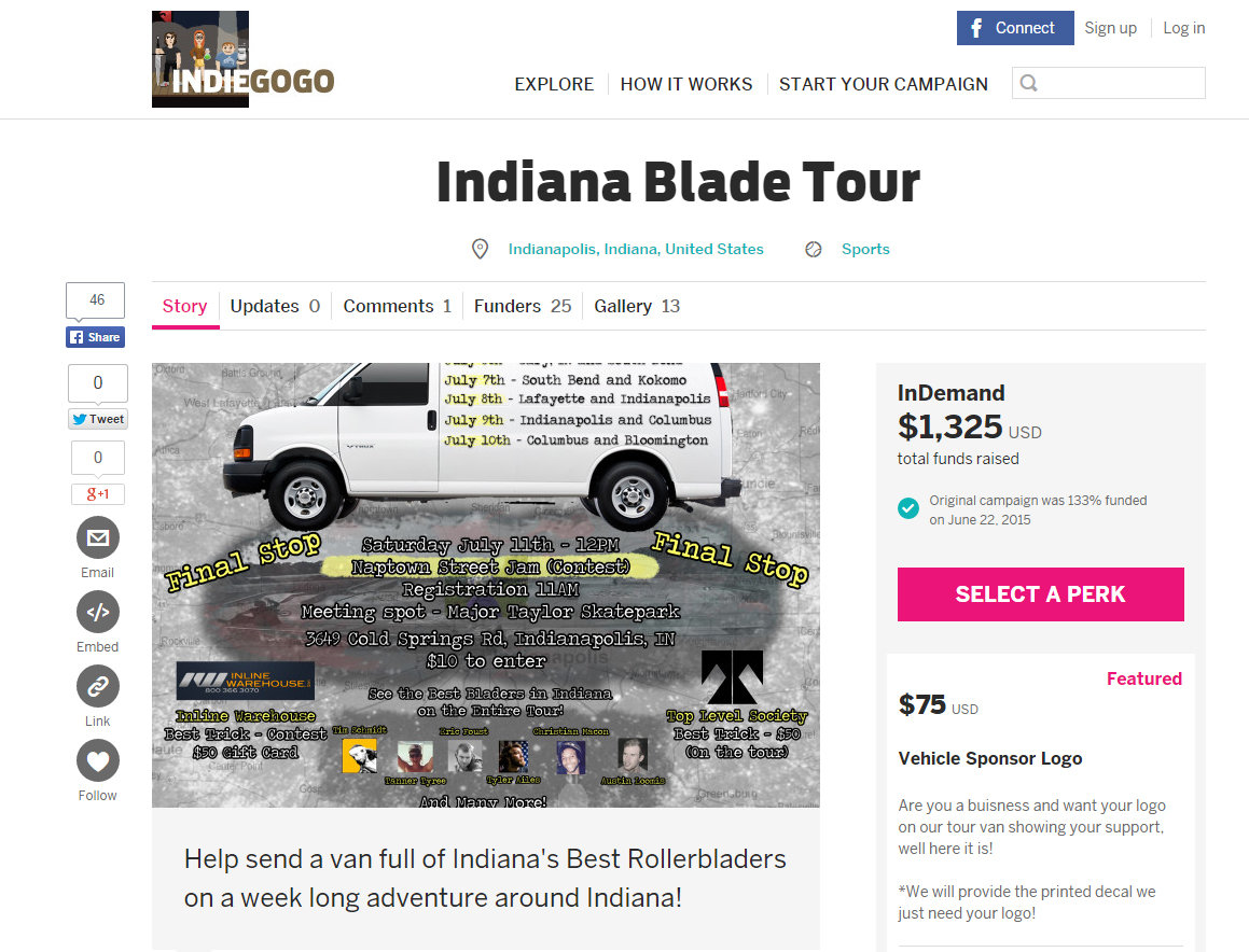 Indiana Inline: Indiana Inline Presents: The 2015 Indiana Blade Tour