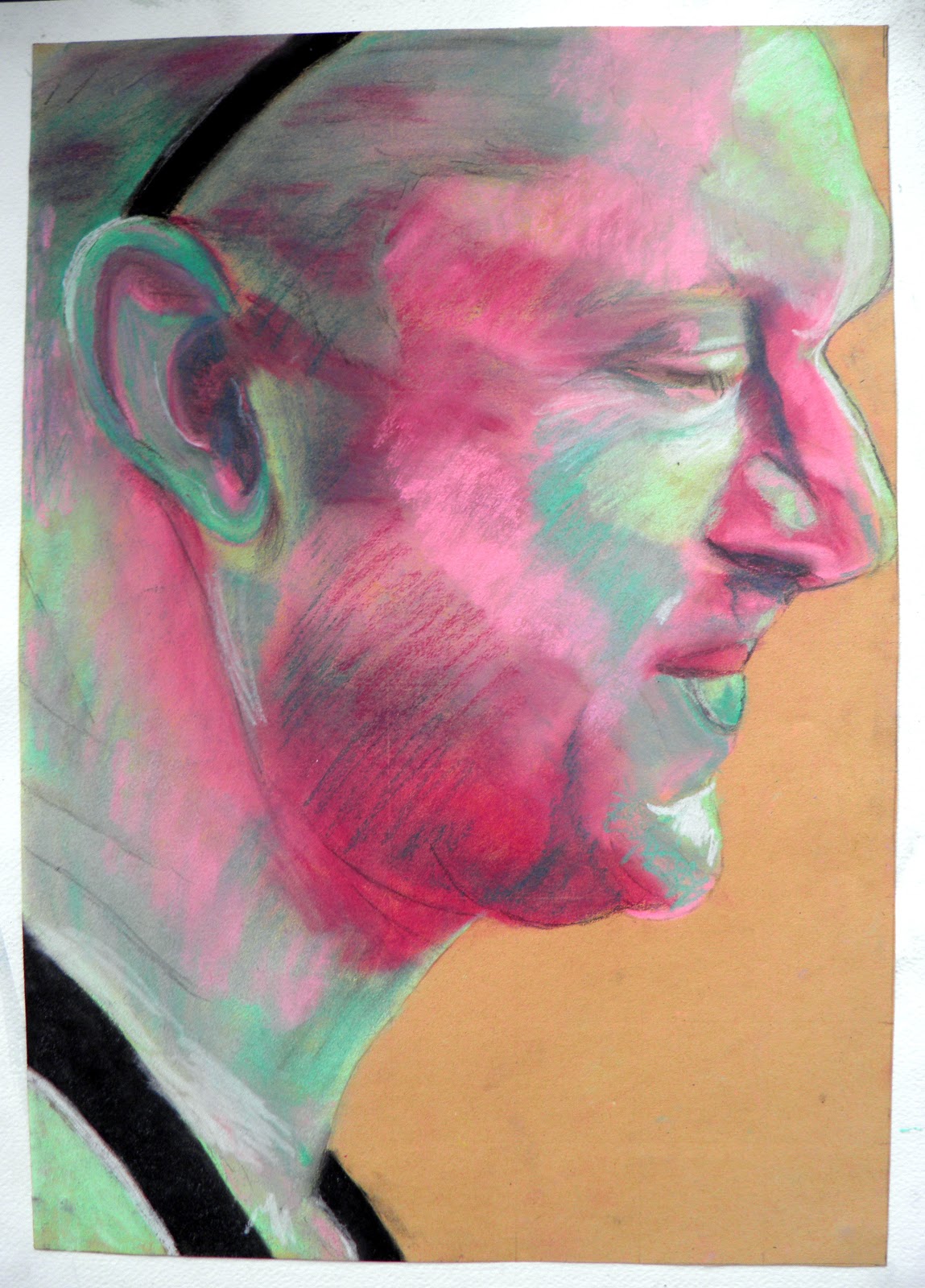 peaches & paintbrushes: Oil & chalk pastels