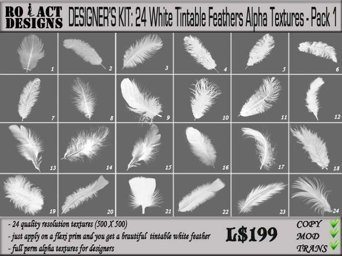 Ro!Act Designs: ..::RO!ACT::..DESIGNS Designer's Kits: 24 White ...