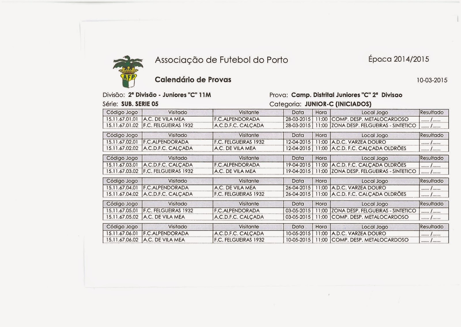 FC ALPENDORADA: INICIADOS