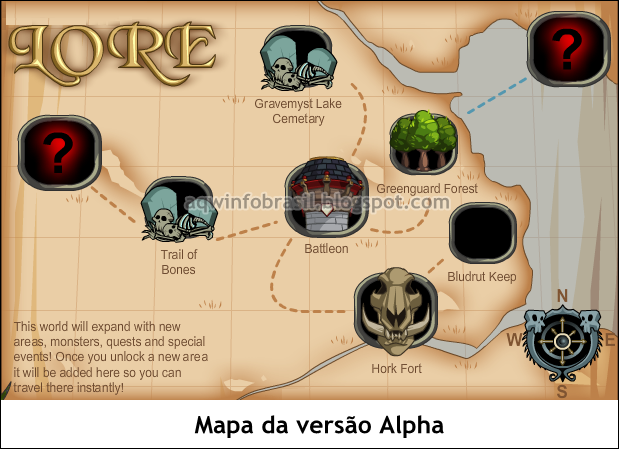AQW News Brasil: Mapas antigos de Lore