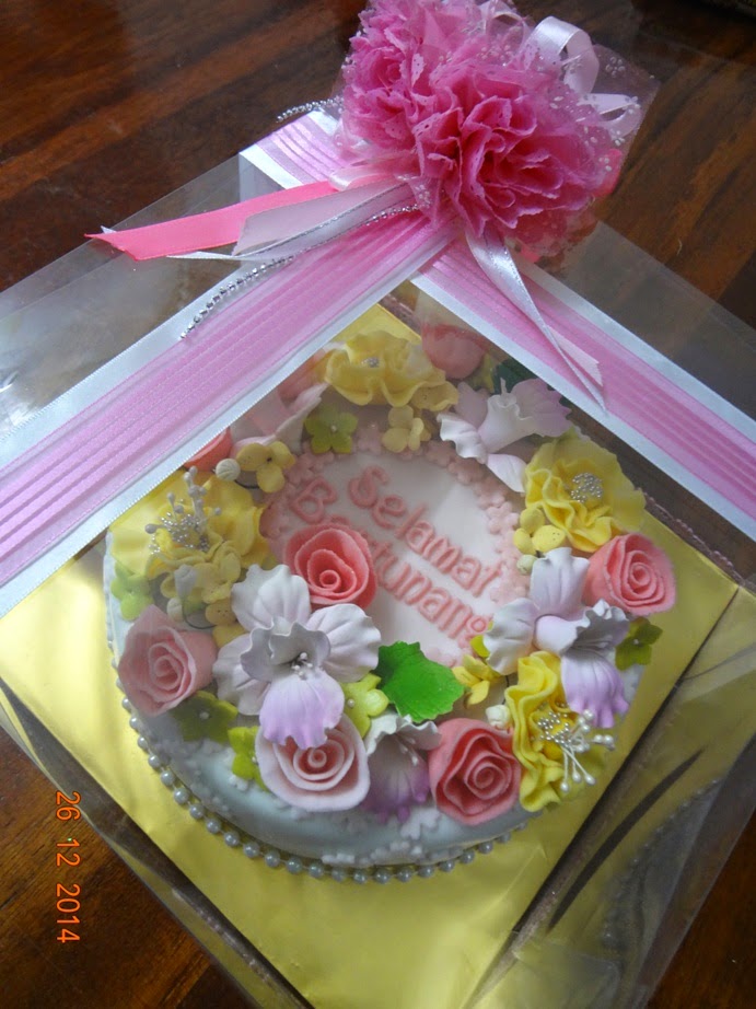Dari Dapur Rin @ Simply Sweet & Cheezy: Kek Selamat Bertunang tema Pink ...