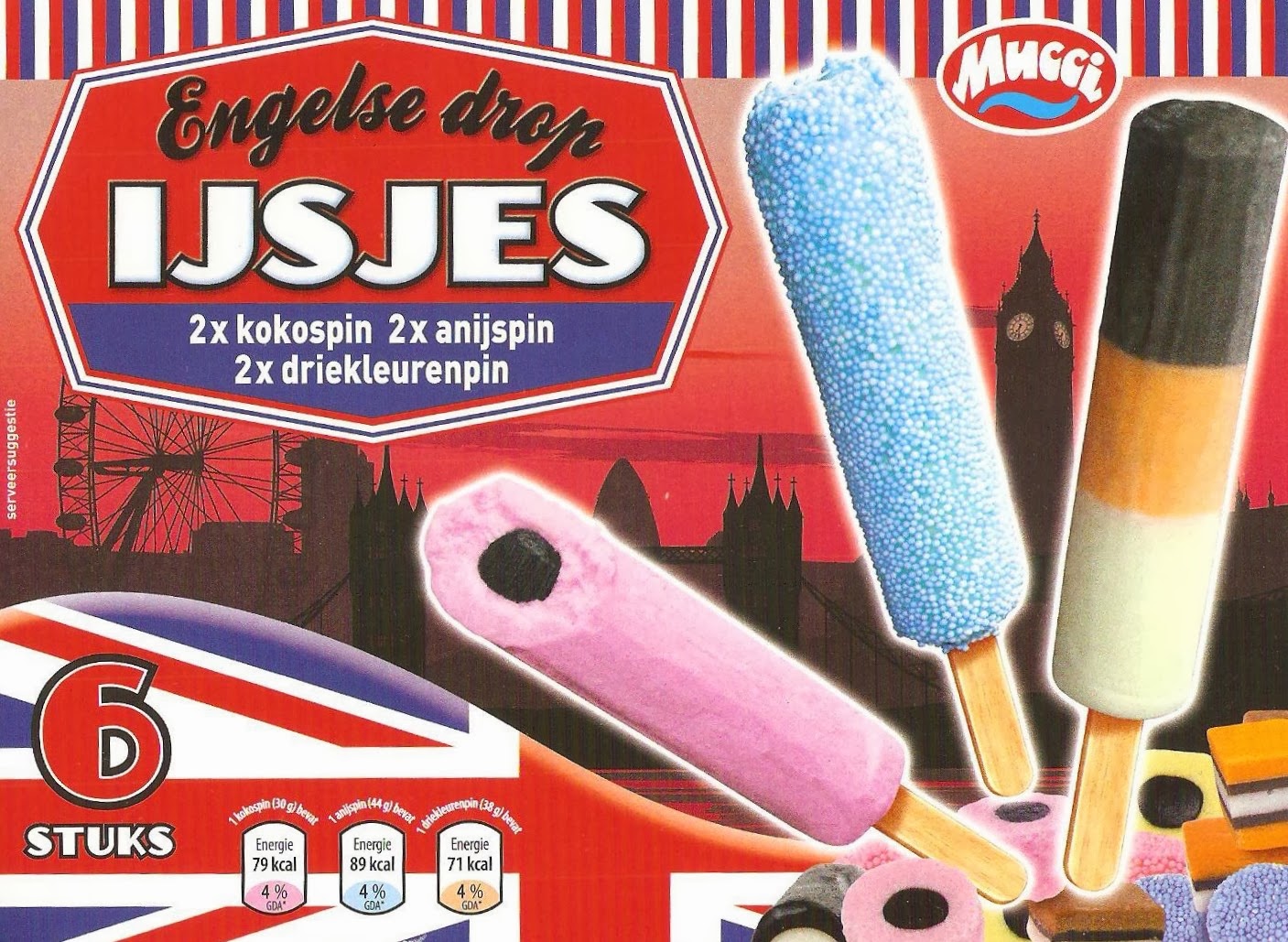 DROP: Engelse dropijsjes: Driekleurenpin