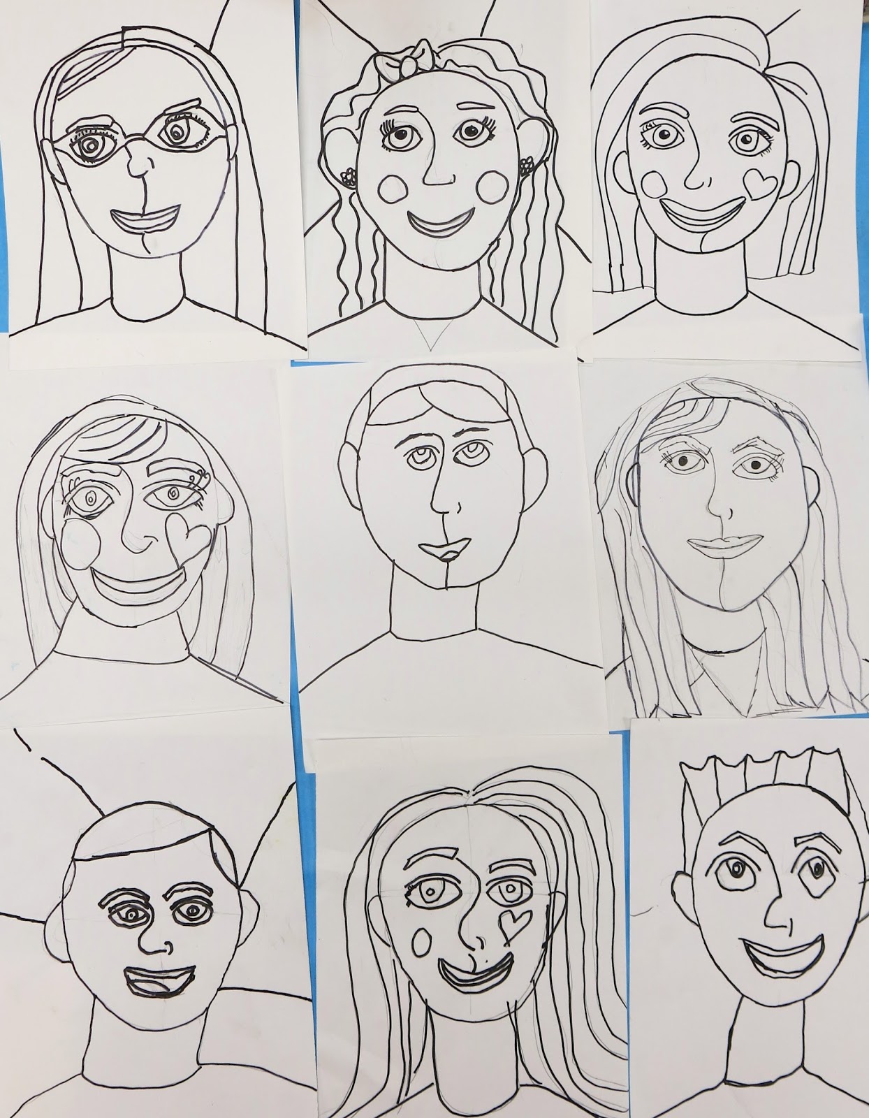 Cassie Stephens: In the Art Room: Romero Britto Inspired Self Portraits