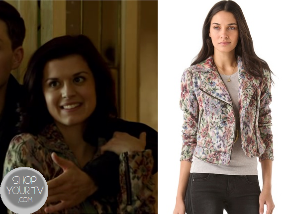 Rookie Blue: Season 4 Episode 9 Chloe's Floral Biker Jacket | Fashion ...