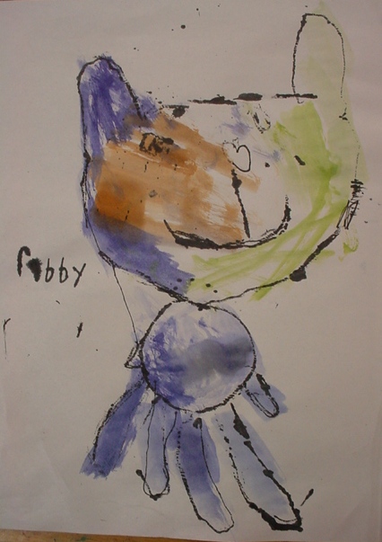 Mrs. Knight's Smartest Artists: Warhol's Ink Blot Monoprints: pet portraits