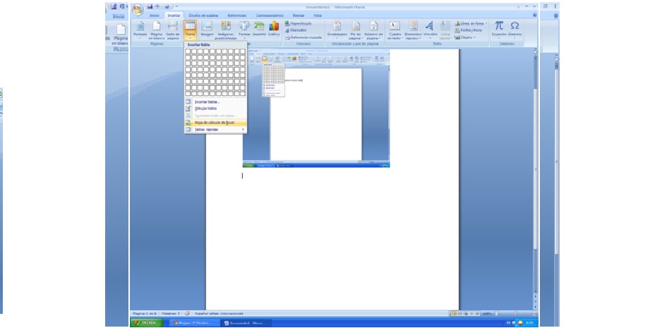 SISTEMAS ONCE C: como insertar una tabla de excel.