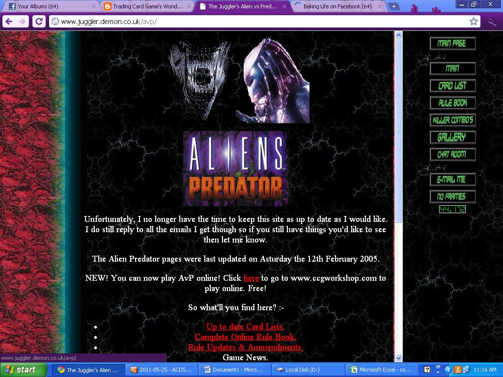 Trading Card Game's Wonder: Alien vs Predator Trading Cards Homepage