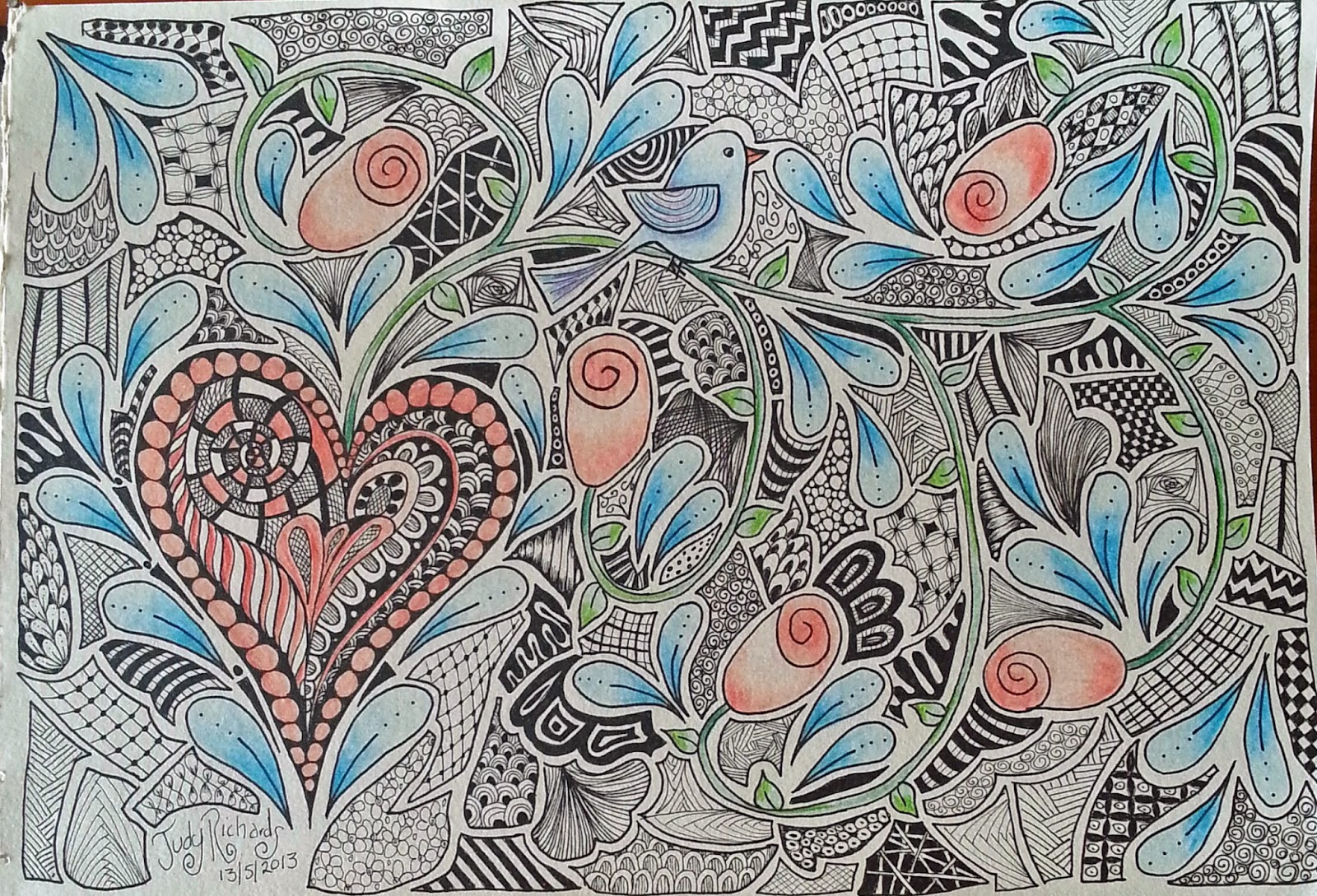 Judy's Zentangle Creations: Add some colour to your Designs