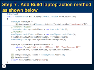 Sql server, .net and c# video tutorial: Builder Design Pattern Implementation - Slides