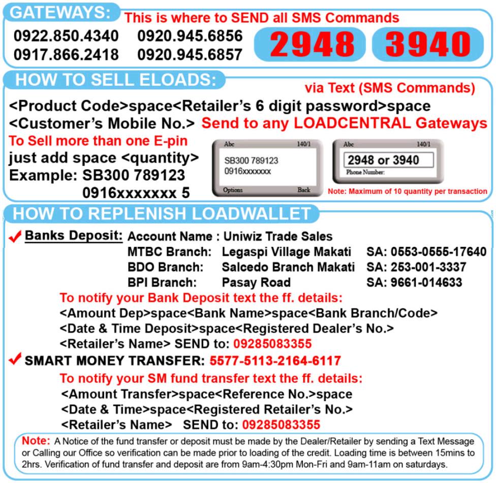 UNIVERSAL LOAD - POWERED BY ONE SIM: FREE E-LOAD RETAILERSHIP