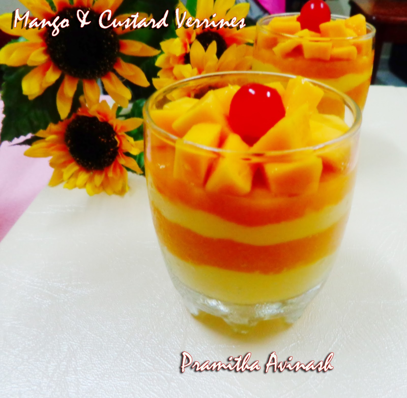 Pramitha Love Cooking!!!!!: Mango & Custard Verrines