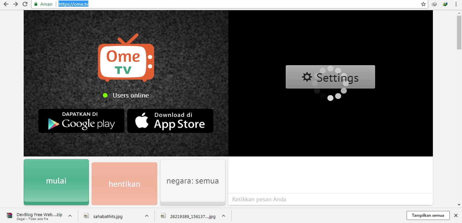 Review Ome.tv situs yang sedang Eksis