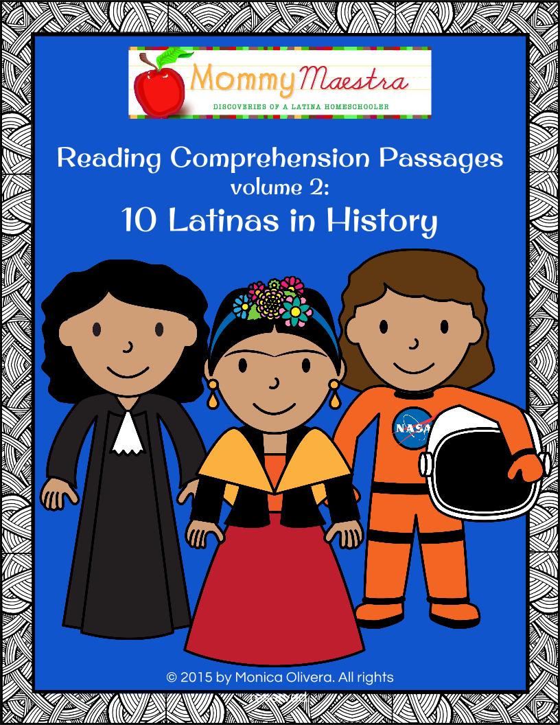 Mommy Maestra: 10 Latinas in History Reading Comprehension Unit