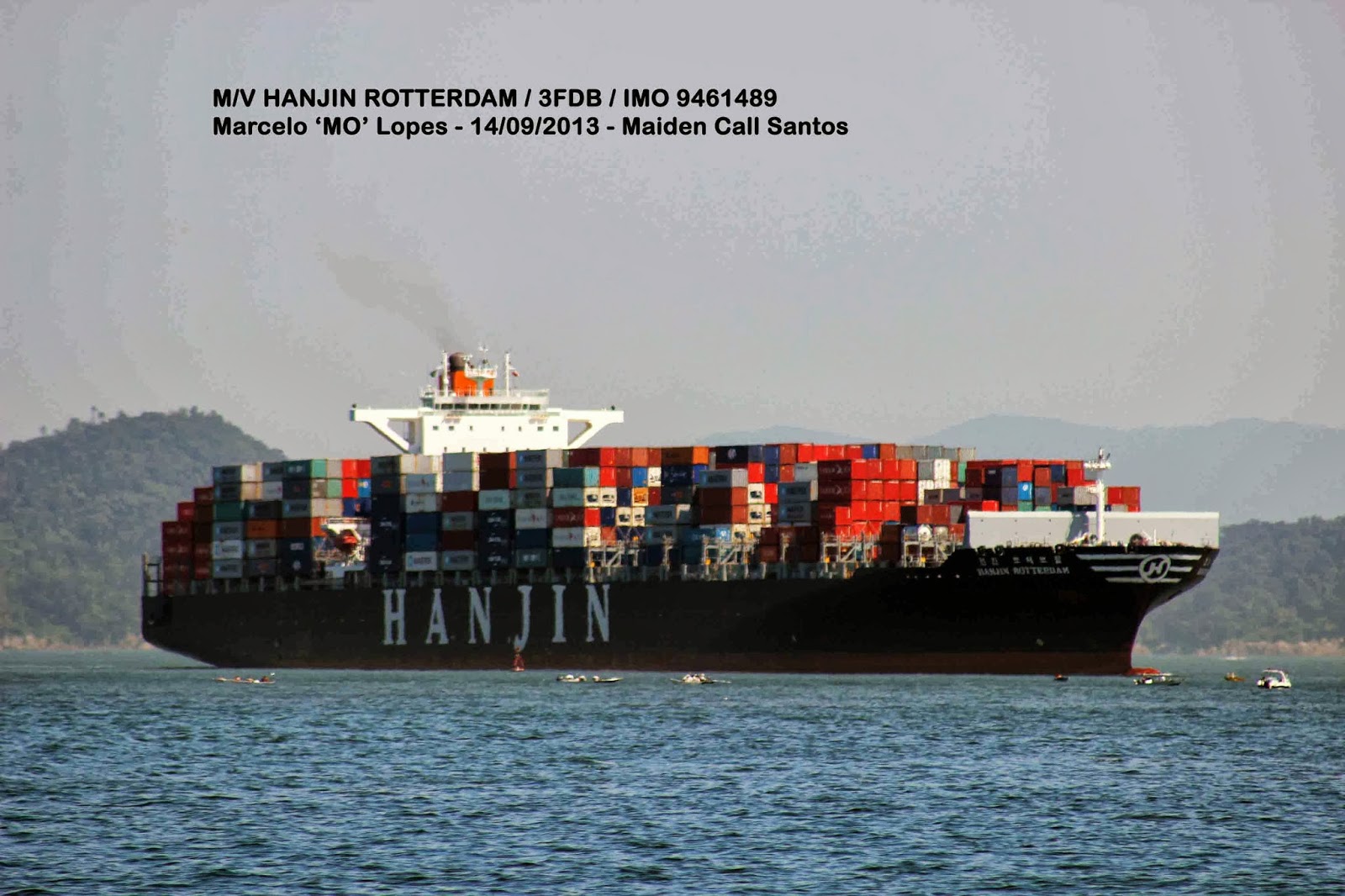 Santos Shiplovers: M/V Hanjin Rotterdam / 3FDB - 2o navio da classe ...