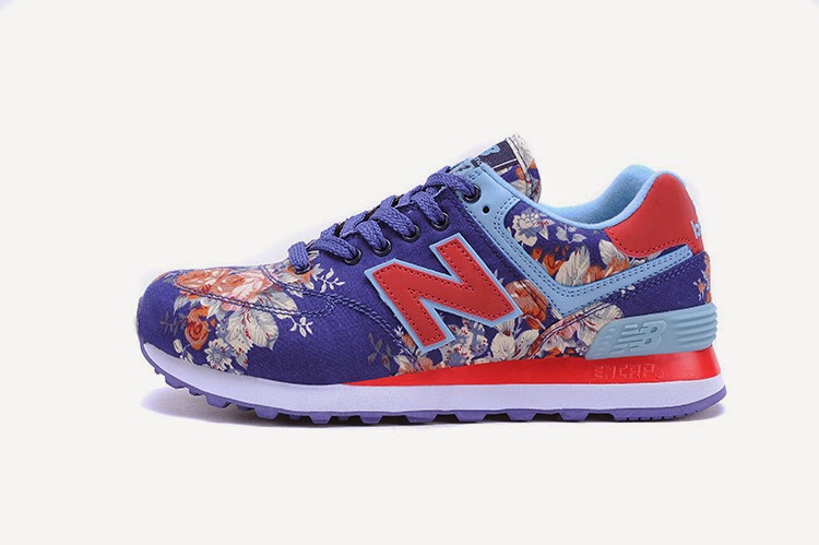sneakers lover: New Balance 574 Blue Flower