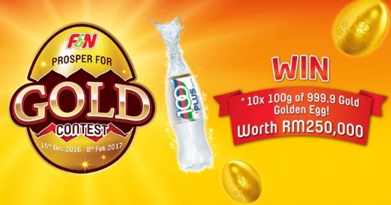 The F&N PROSPER FOR GOLD Contest: 10x 100g of 999.9 Gold Golden Egg ...