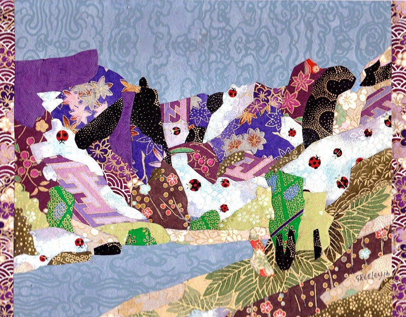 Japanese Paper Collage by Charles Greely