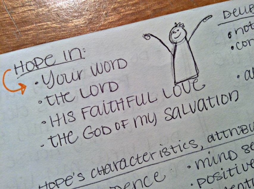 Stone Soup for Five: Bible Journal notes on HOPE