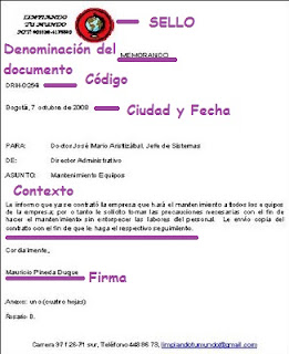 EL MEMORANDO: ¿CUÁLES SON LAS PARTES DEL MEMORANDO?