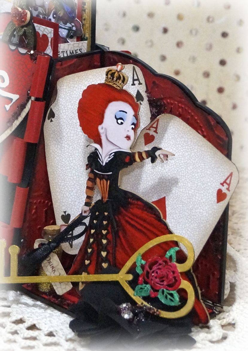Terry's Scrapbooks: Wonderland Red Queen 3D Chipboard Purse for my ...