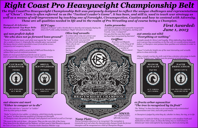 Delaware's Right Coast Pro Wrestling Heavyweight Championship Belt ...