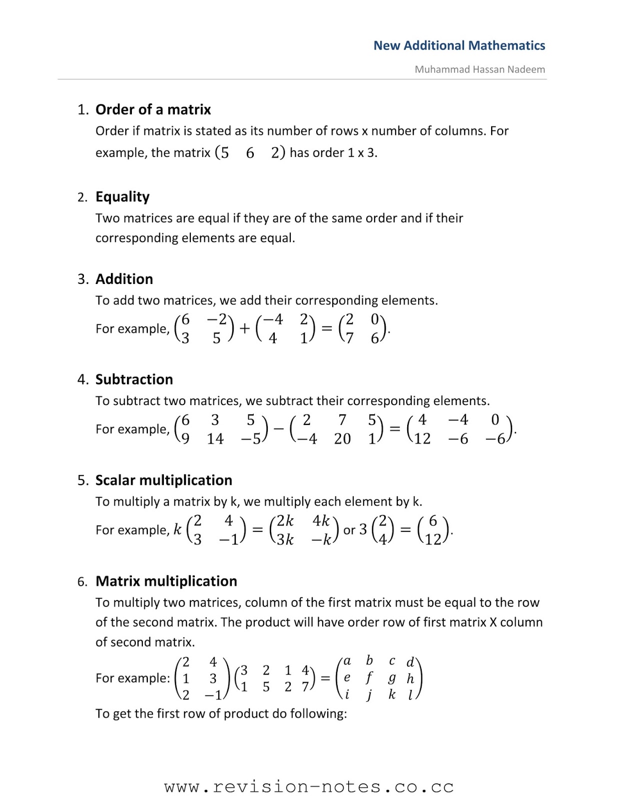 OA'Level StudyGuides : O'level Add Maths